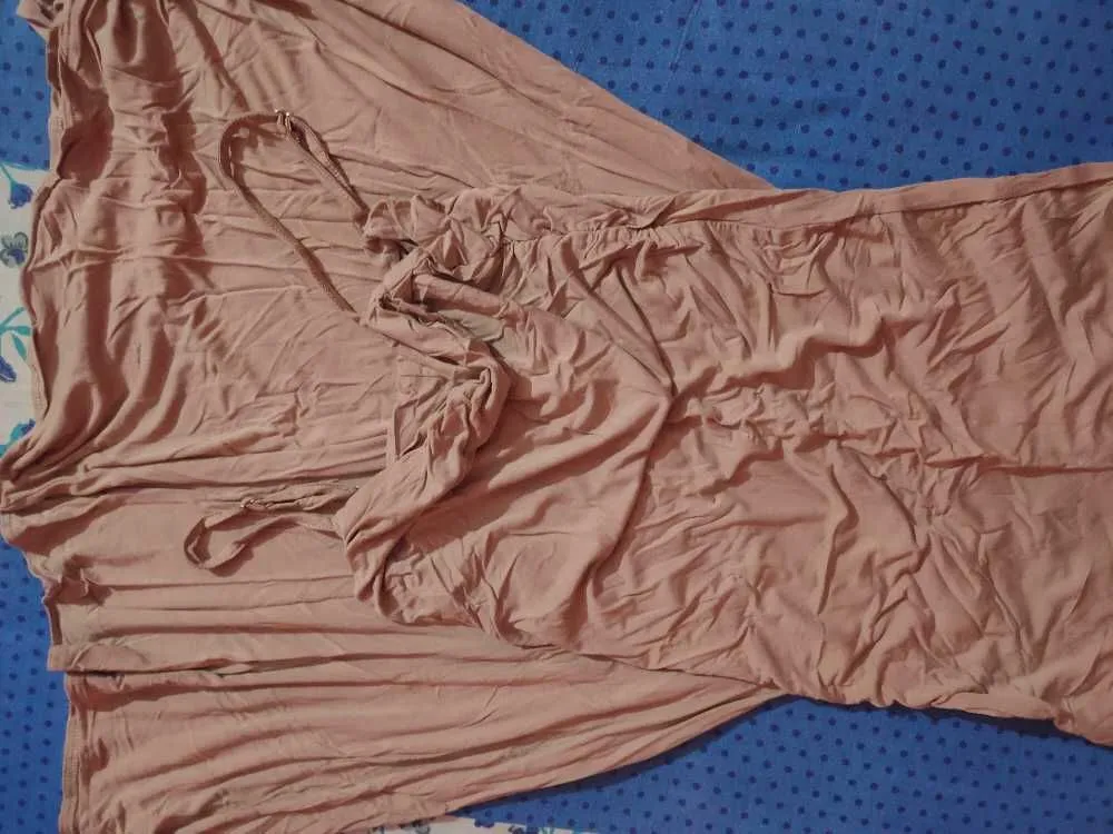 Brown Draped Mermaid Dress - NEWME