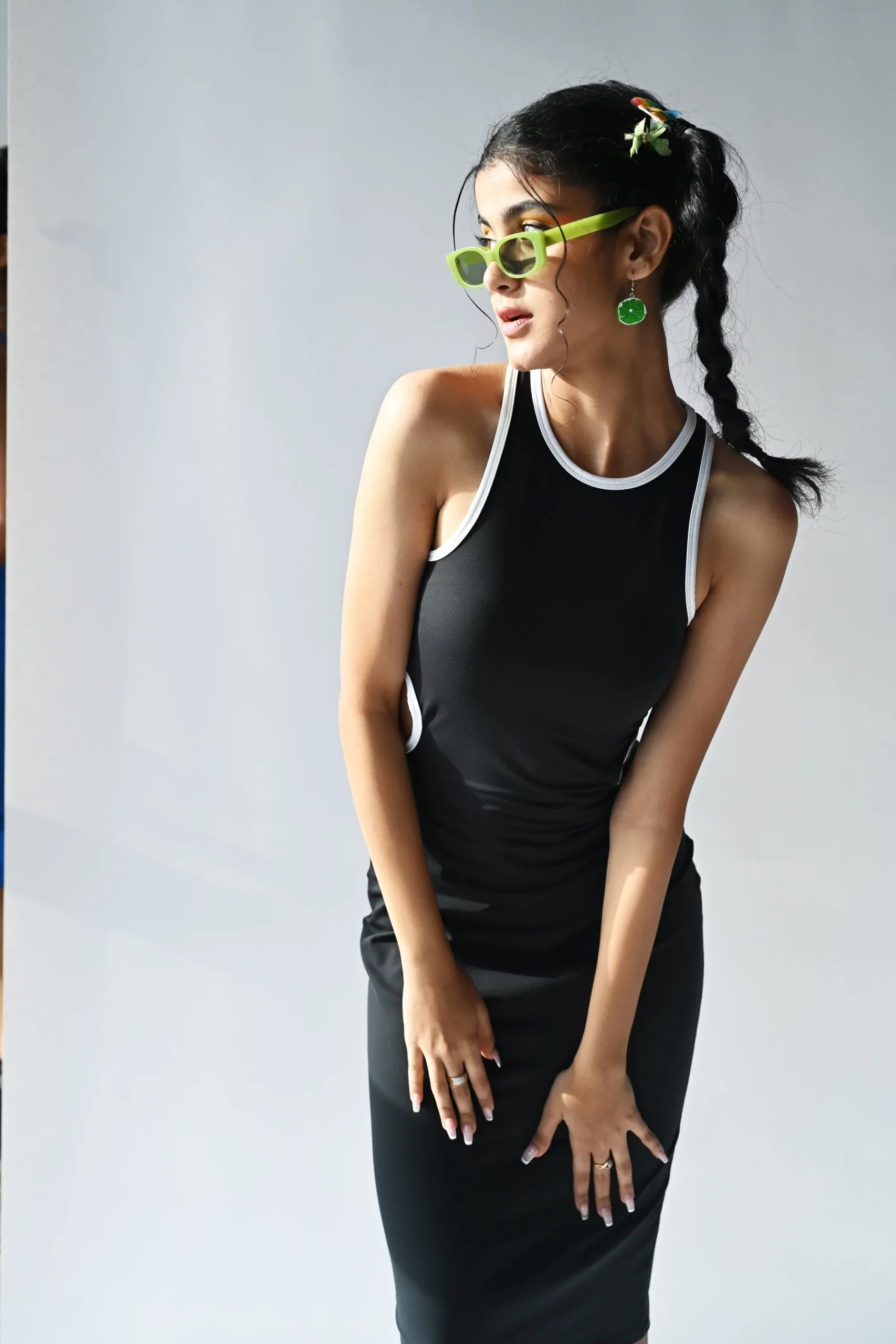 Black Pu Dress - newme