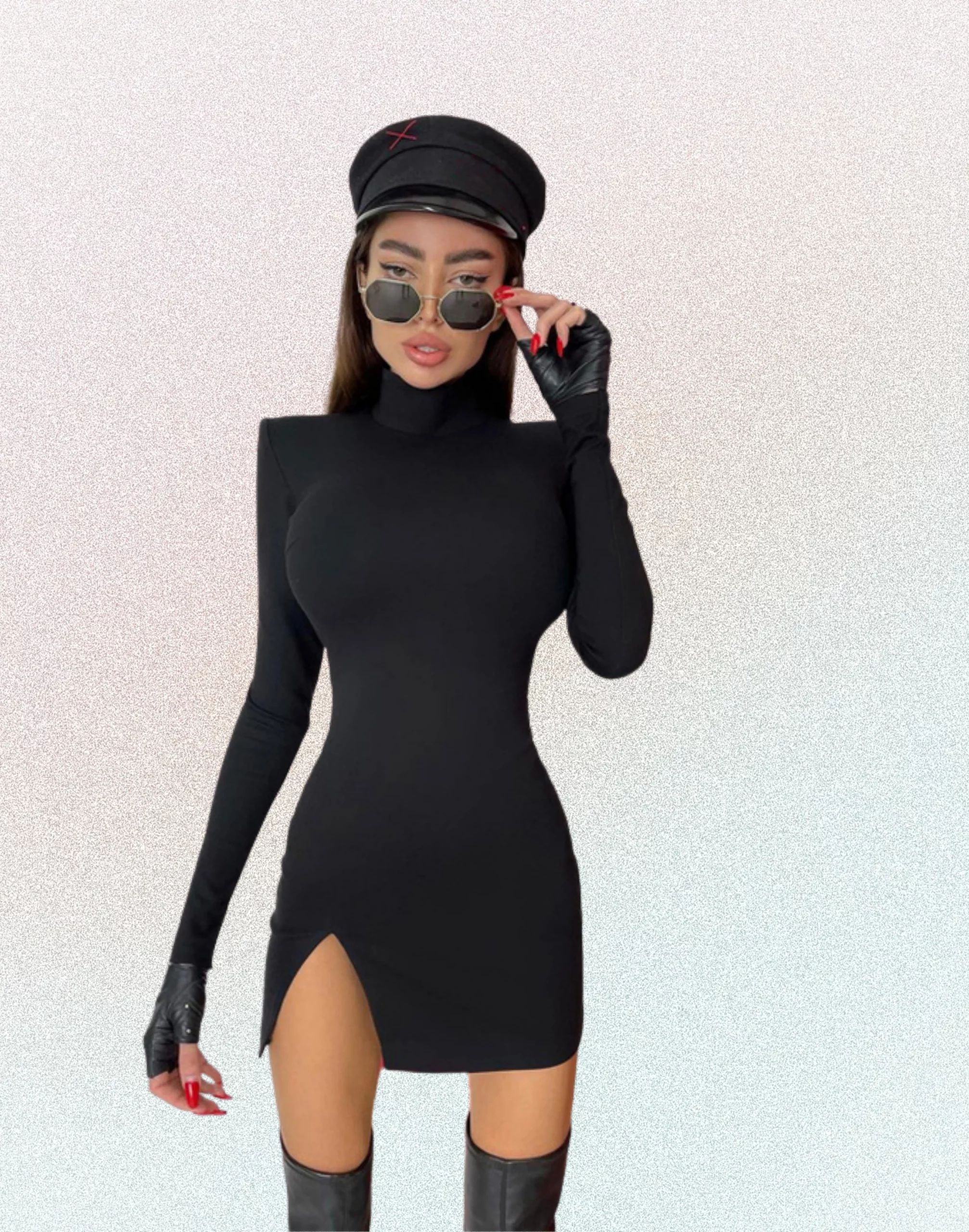 Solid Bodycon Dress - NEWME