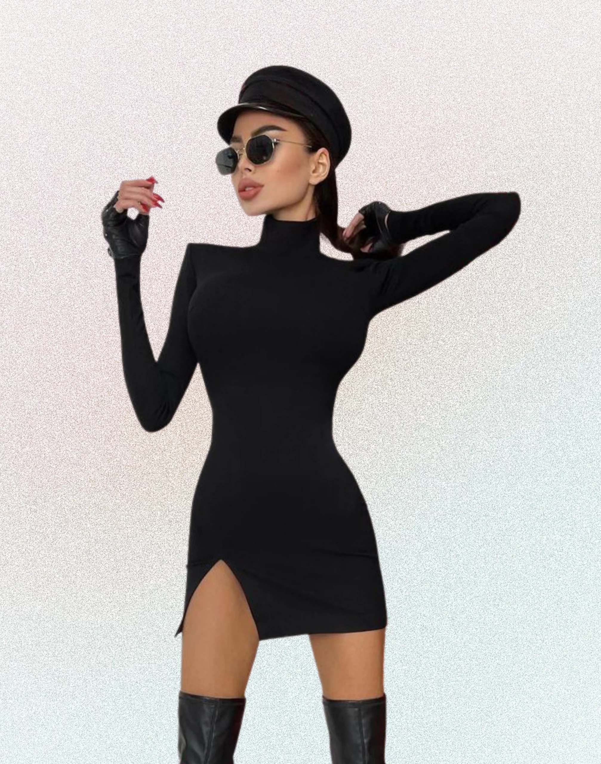 Solid Bodycon Dress - newme