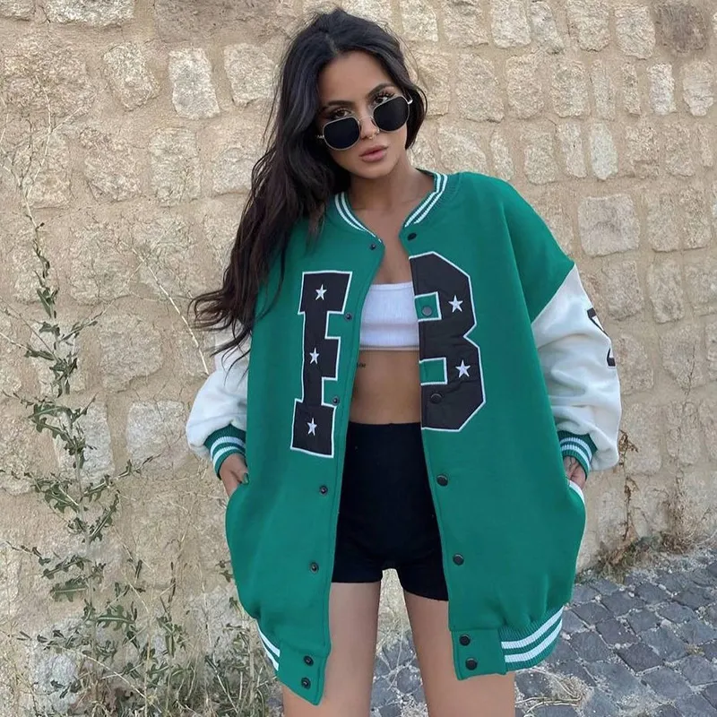 Green Varsity Jacket - NEWME
