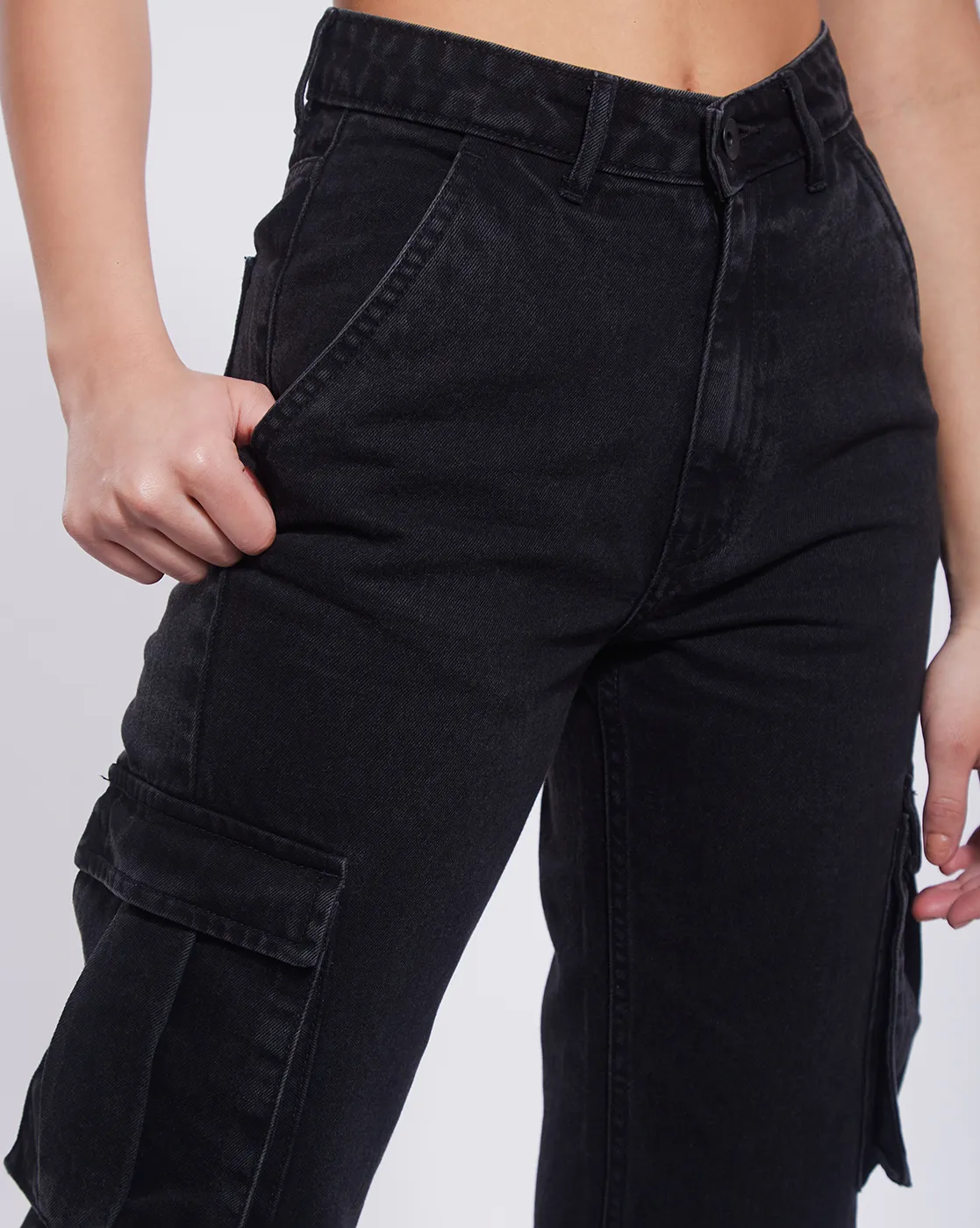 High Rise Utility Denim - newme