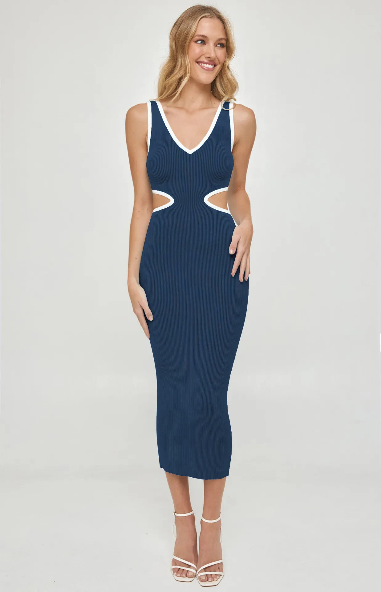 Side Cut-Out Sleeveless Dress - NEWME