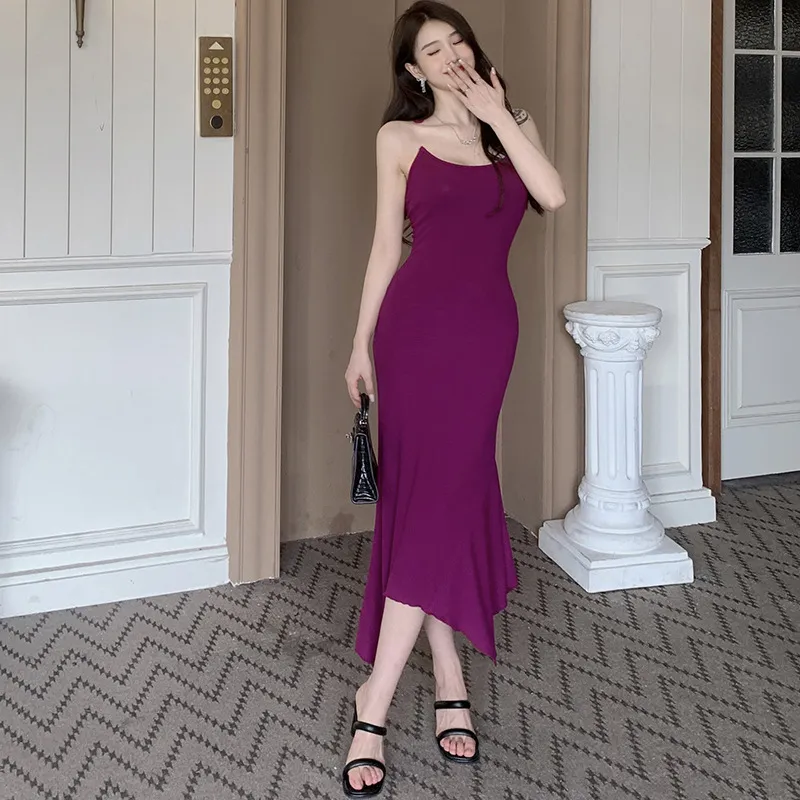 Solid Bodycon Maxi Dress - NEWME