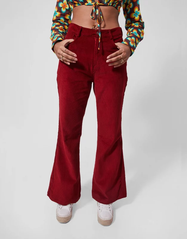 Corduroy Bootcut Trousers - NEWME