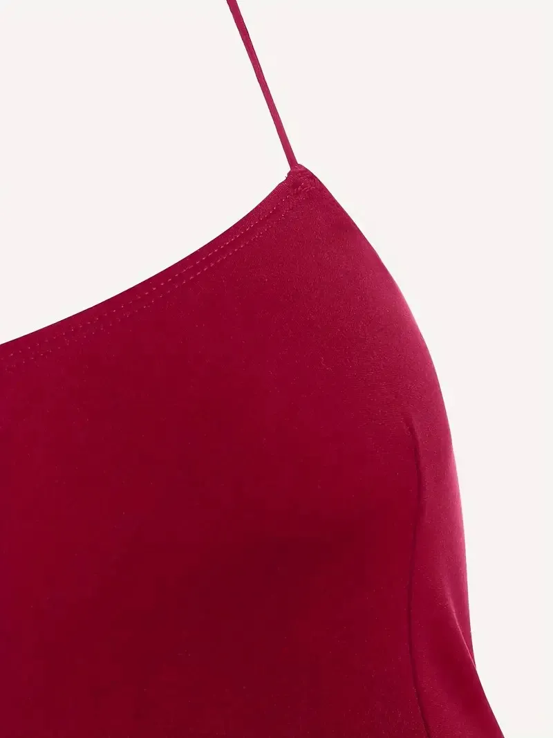 Square Neck Slit Maxi Dress - newme