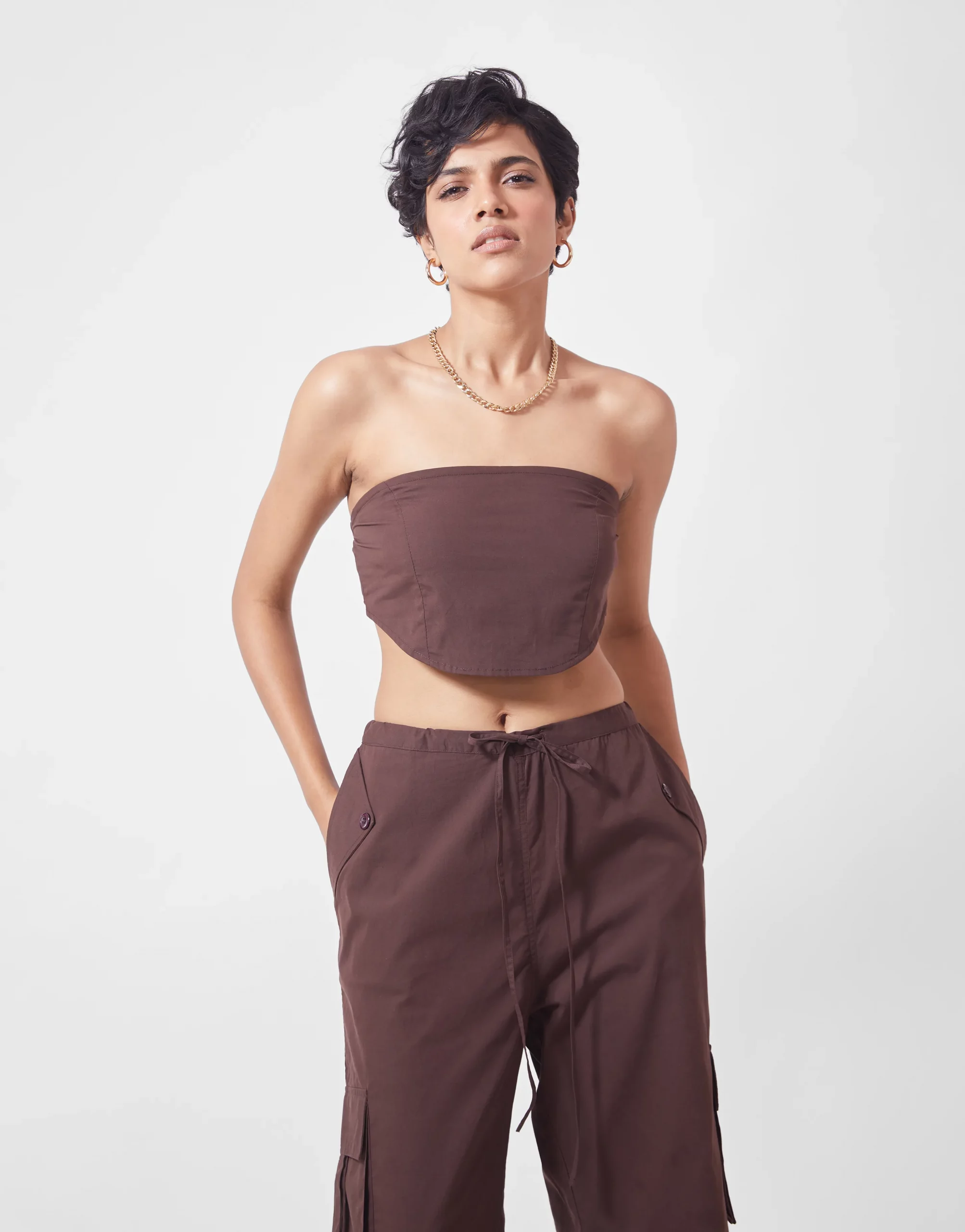 Tube Neckline Floral Top - newme