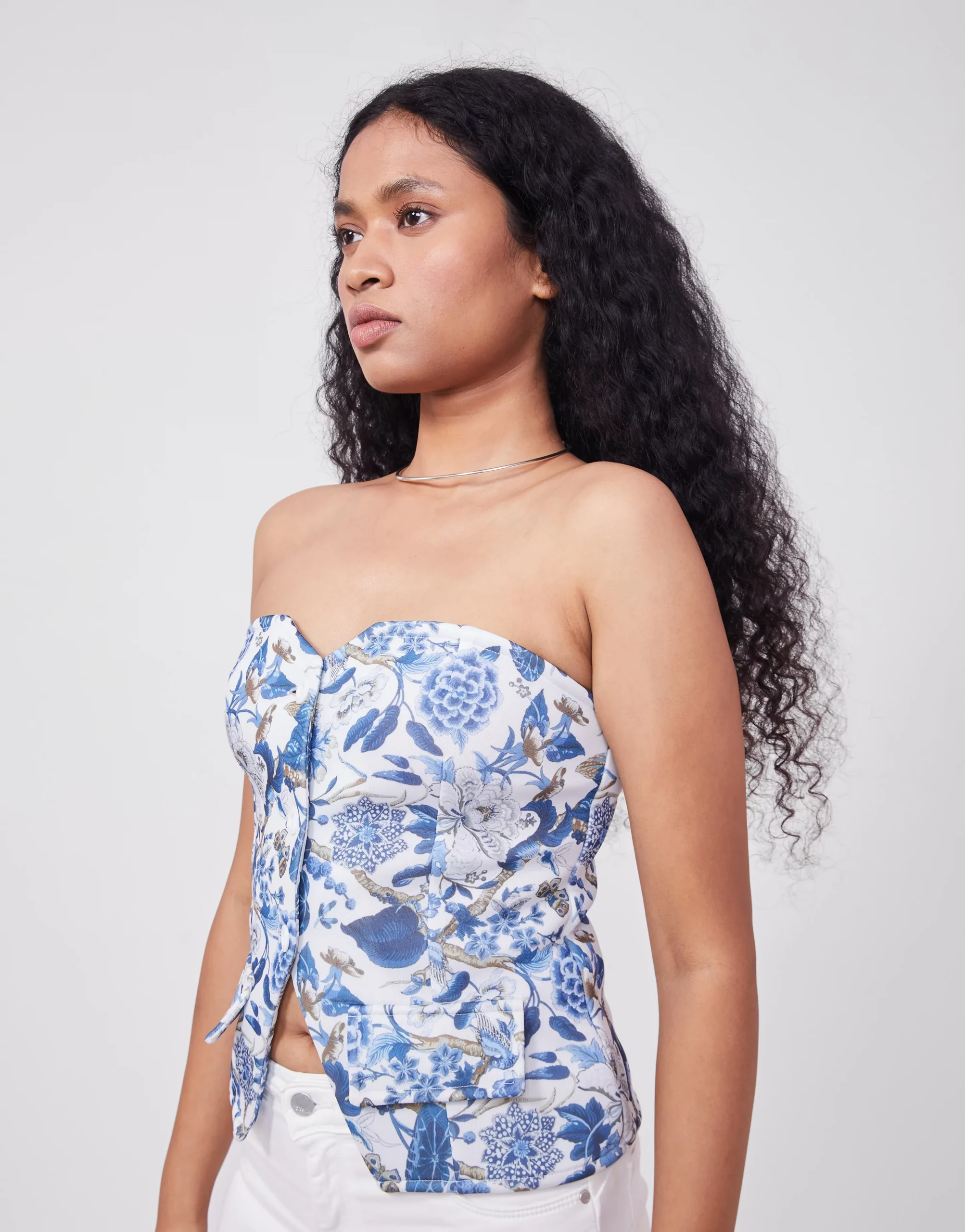 Exposed Shoulder Waistcoat And Skirt Set - newme