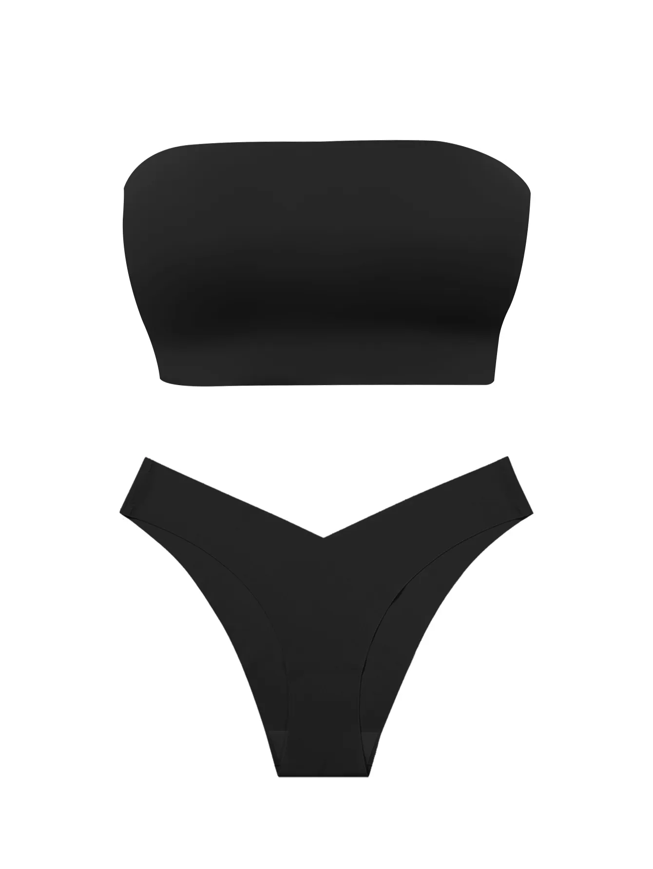 Basic Tube Bra And Panties Set Newme