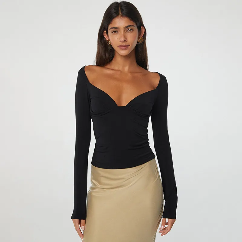 Sweetheart Neck Fitted Basic Top - NEWME