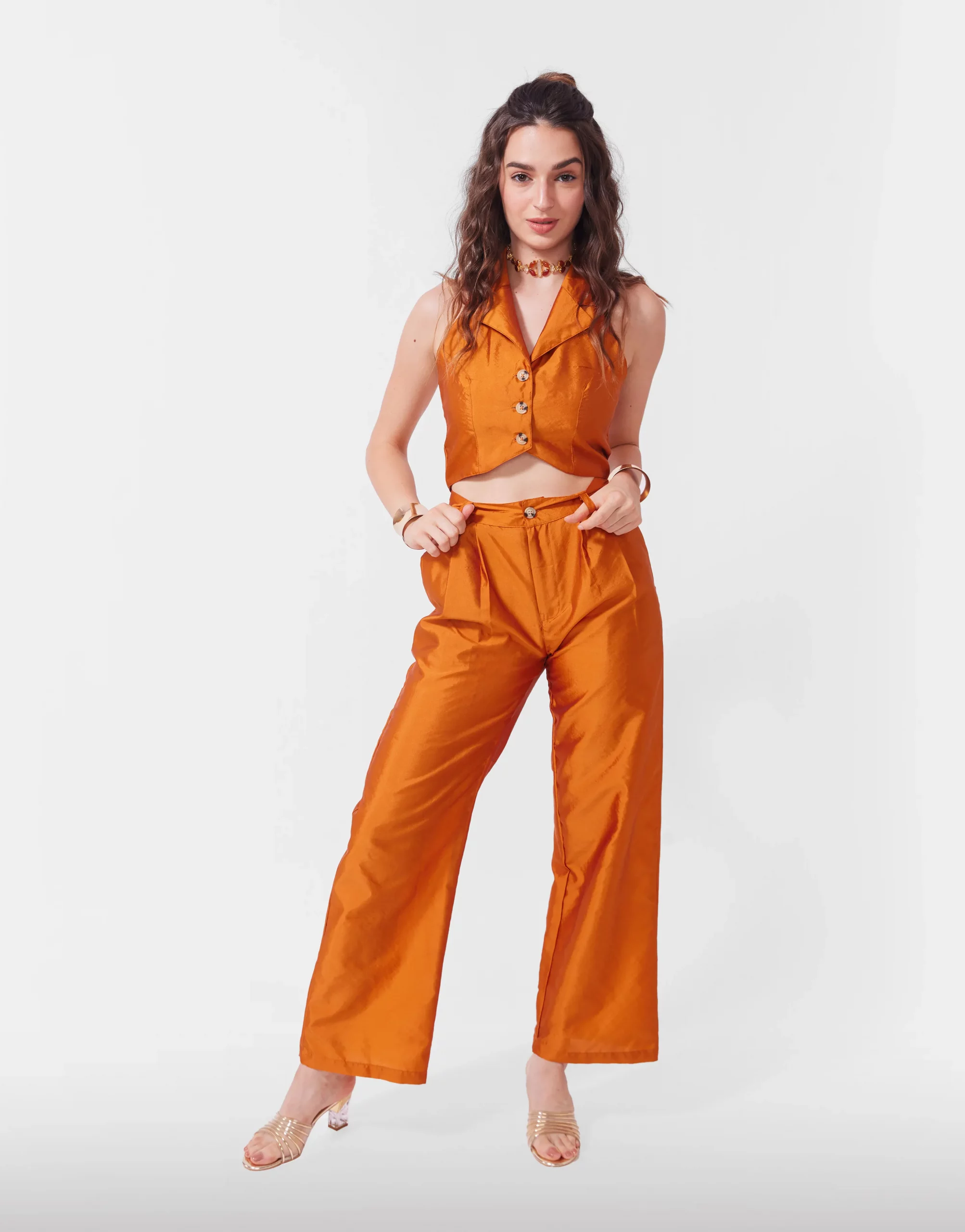 Solid Jacket And Slit Skirt Coord Set - newme