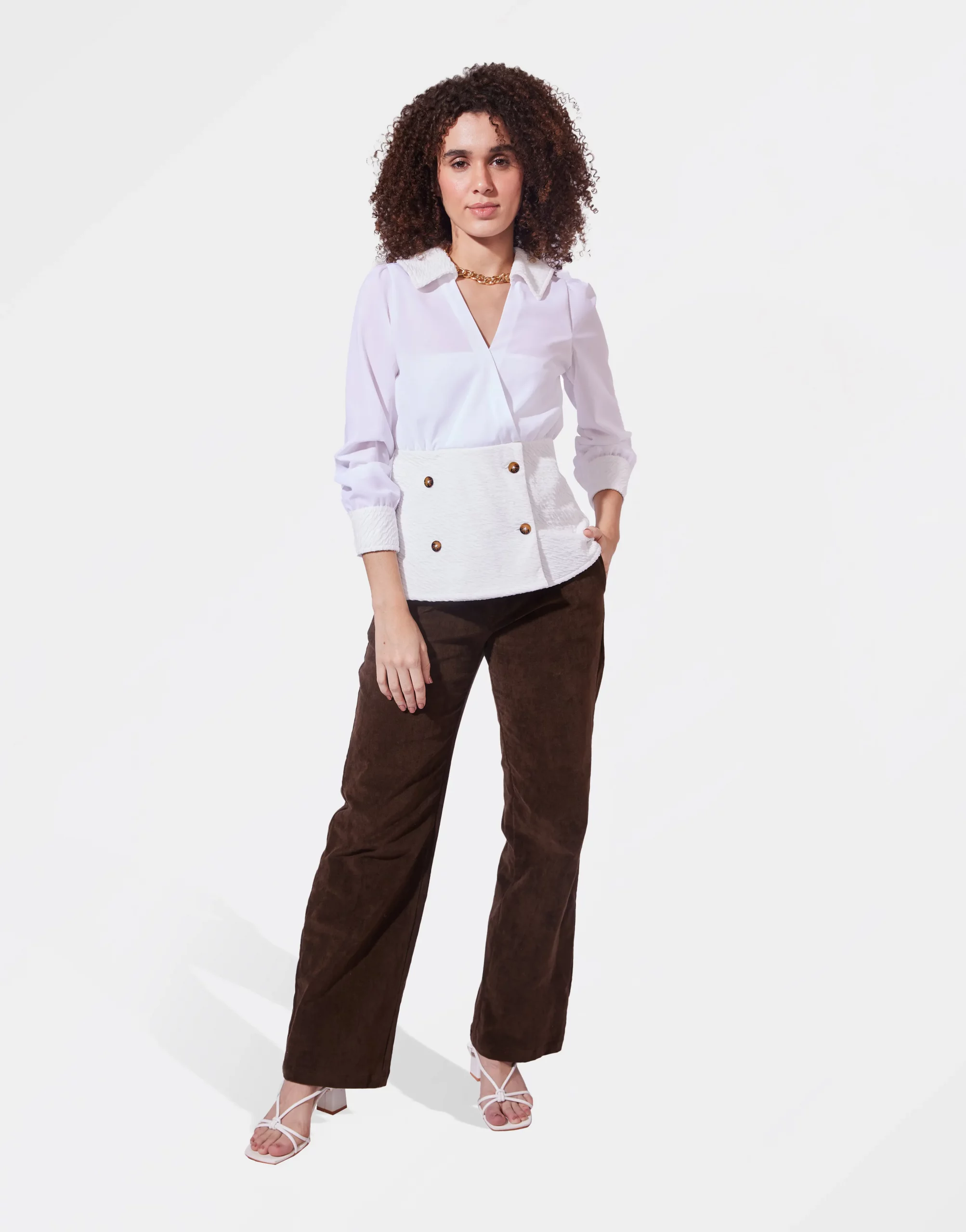 Corduroy Straight Trousers - NEWME