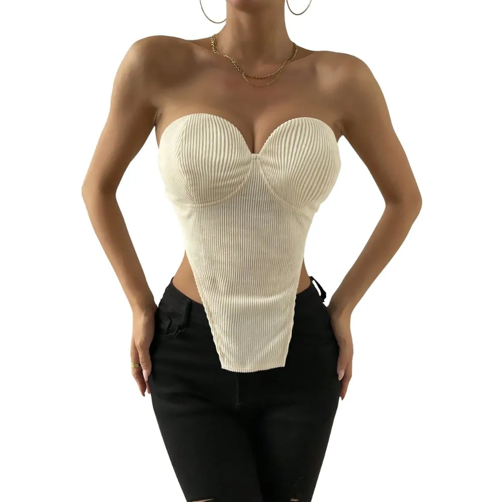 Solid Ribbed Tube Knit Top - NEWME