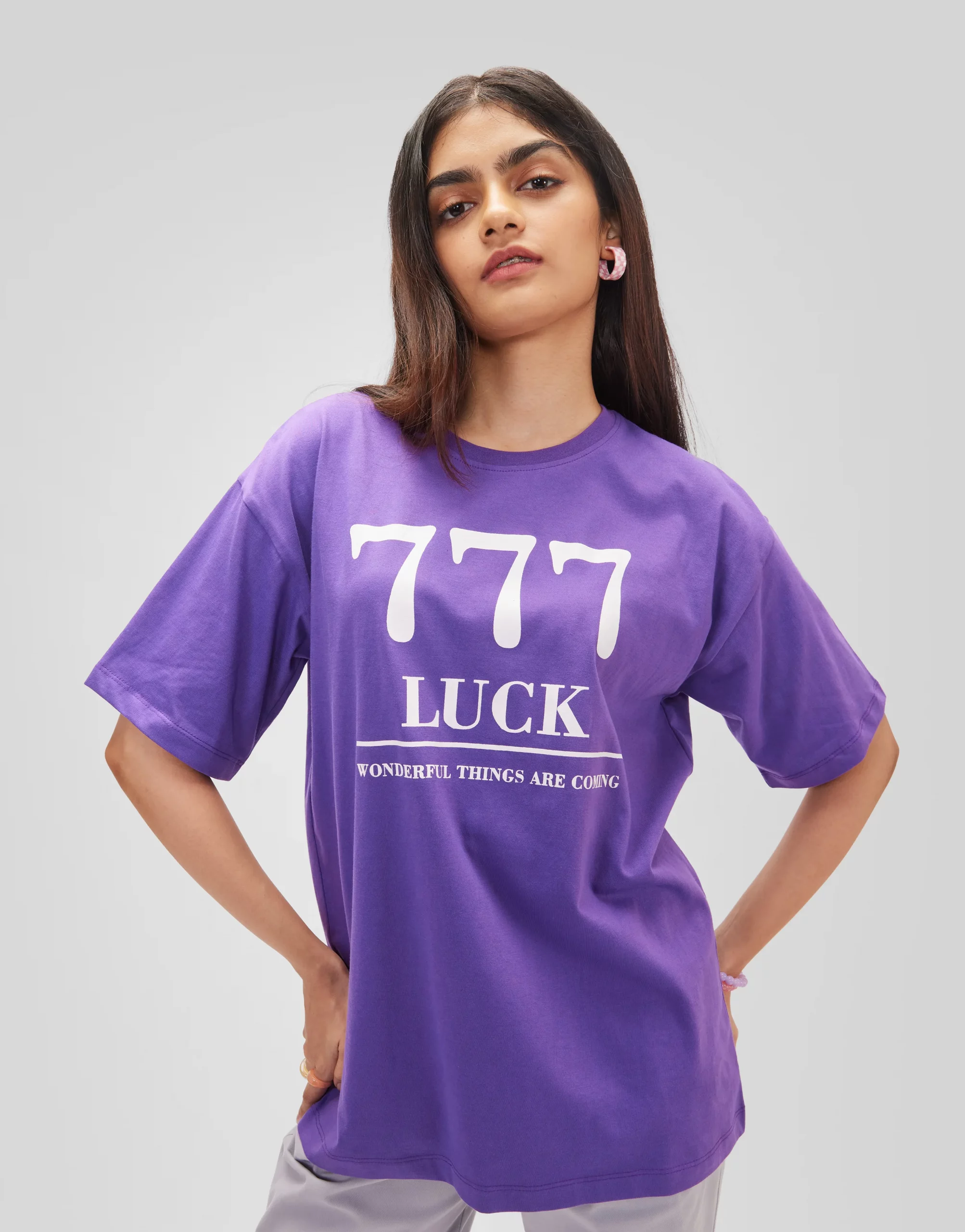 Typographic Purple Tshirt - NEWME