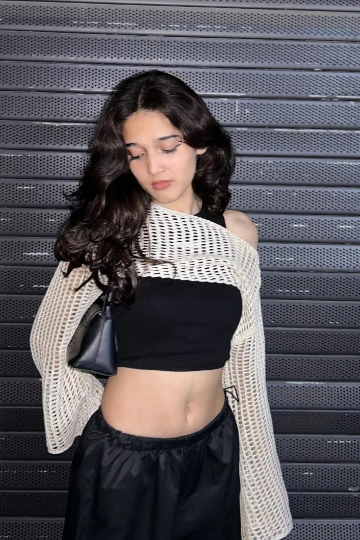 Long Sleeve Crochet Top - newme