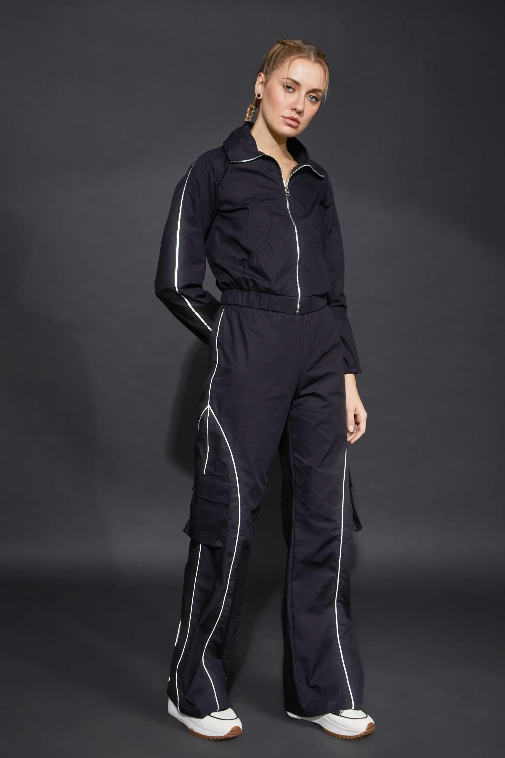 Contrast Piping Reflective Co-Ord Set - NEWME