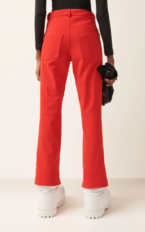 Red Flare Fit Trousers - NEWME
