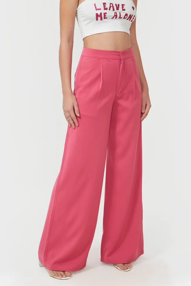 Pink Wide Legged Trousers - NEWME
