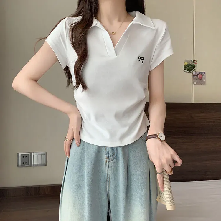 White Solid Polo Tshirt - NEWME