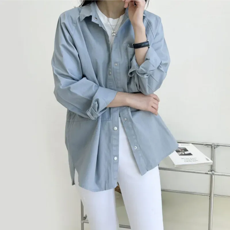 Blue Solid Casual Shirt - NEWME