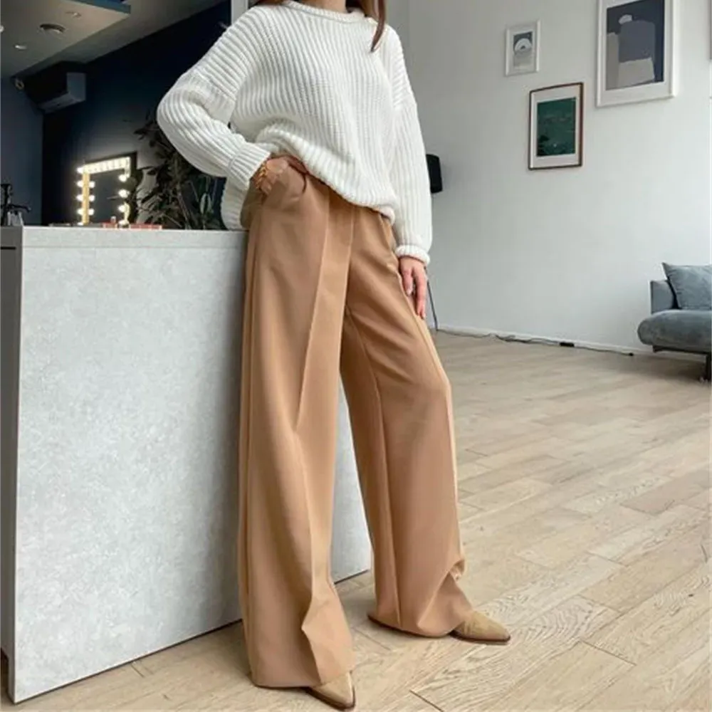 Tan Pleated Trousers - NEWME