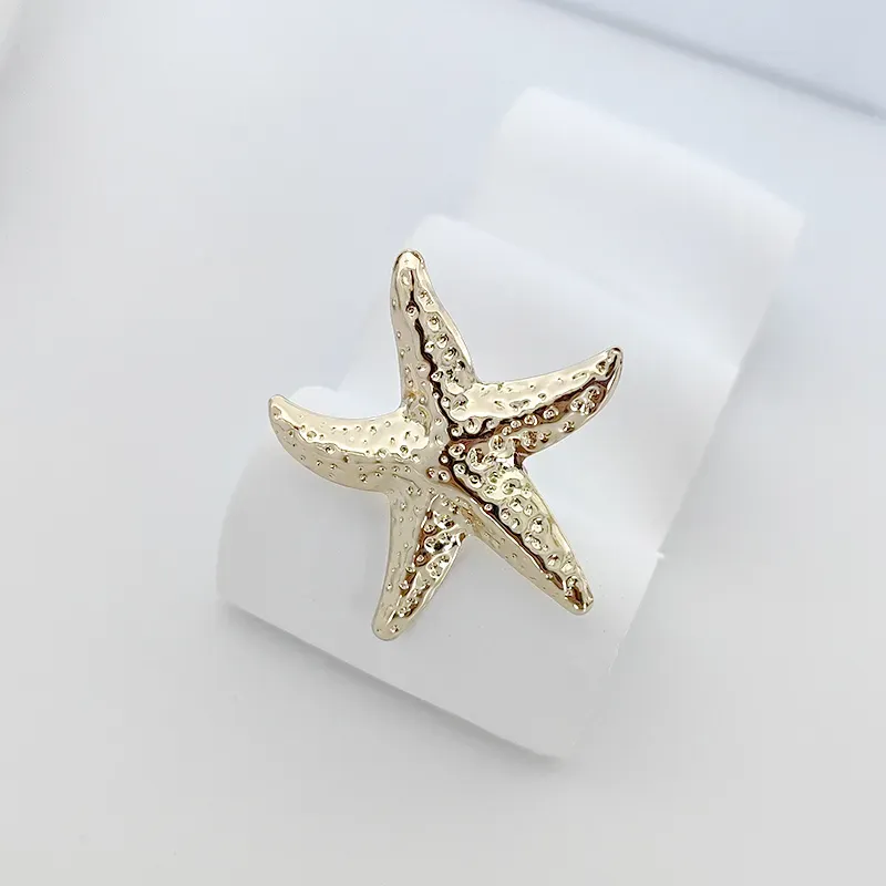 Imitation Gold Plated Sea Star Finger Ring - NEWME