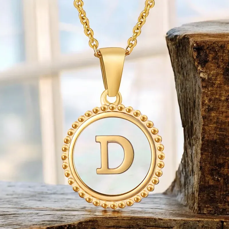 Imitation Elegant Letter Pendant Necklace For Personalization - NEWME