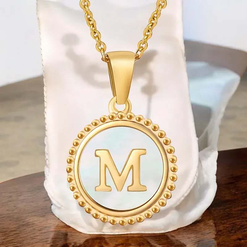 Imitation Elegant Letter Pendant Necklace For Personalization - NEWME