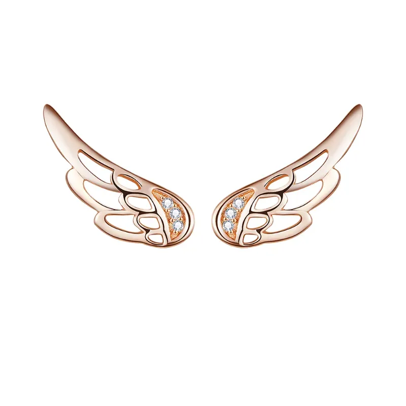 Angel Wings Rose Gold Earrings - NEWME