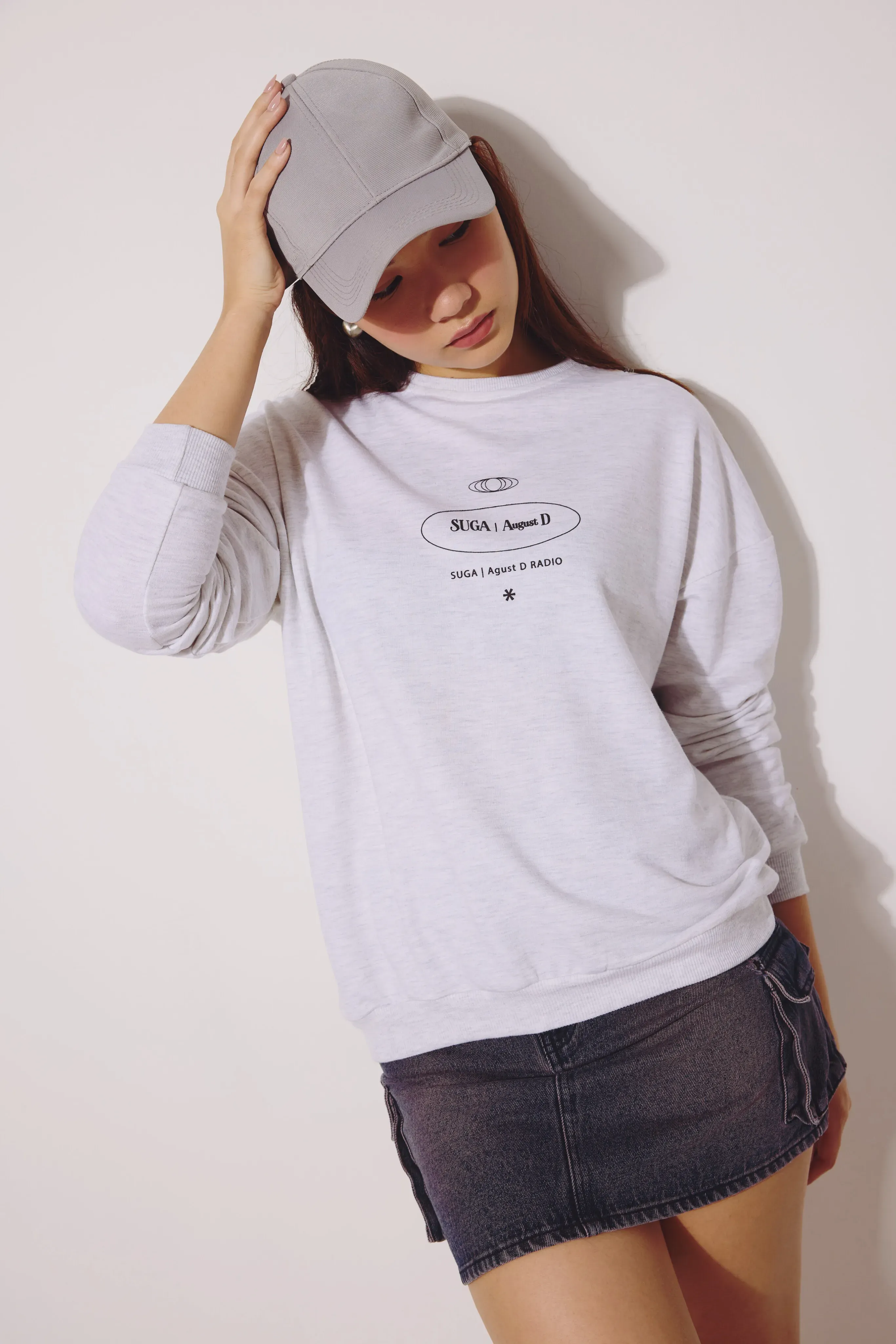 Light Grey Oversized Sweatshirt - NEWME