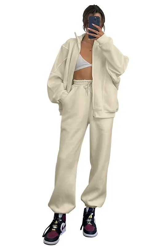 Cream Solid Winter Co-Ords - NEWME