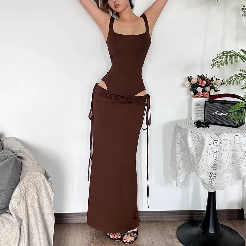 Dark Brown Solid Co Ord Set - NEWME
