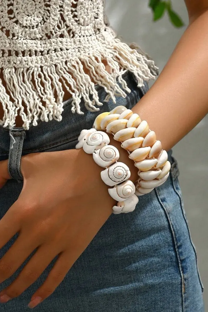 White Seashell Bracelet - NEWME