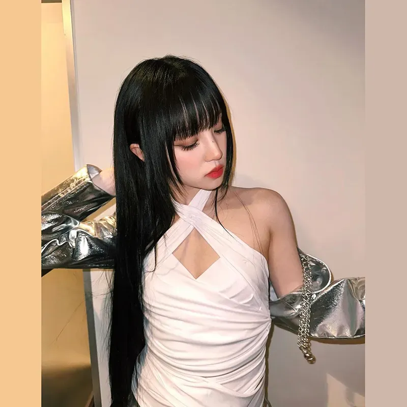 White Solid Halter Neck Draped Top - NEWME