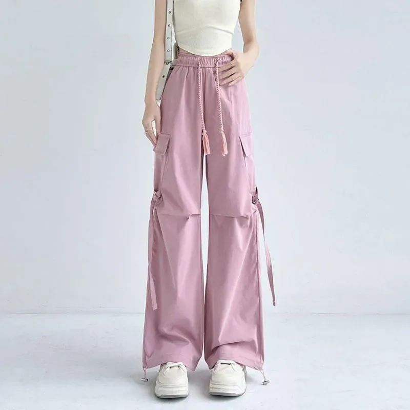 Light Pink Solid Cargos - NEWME