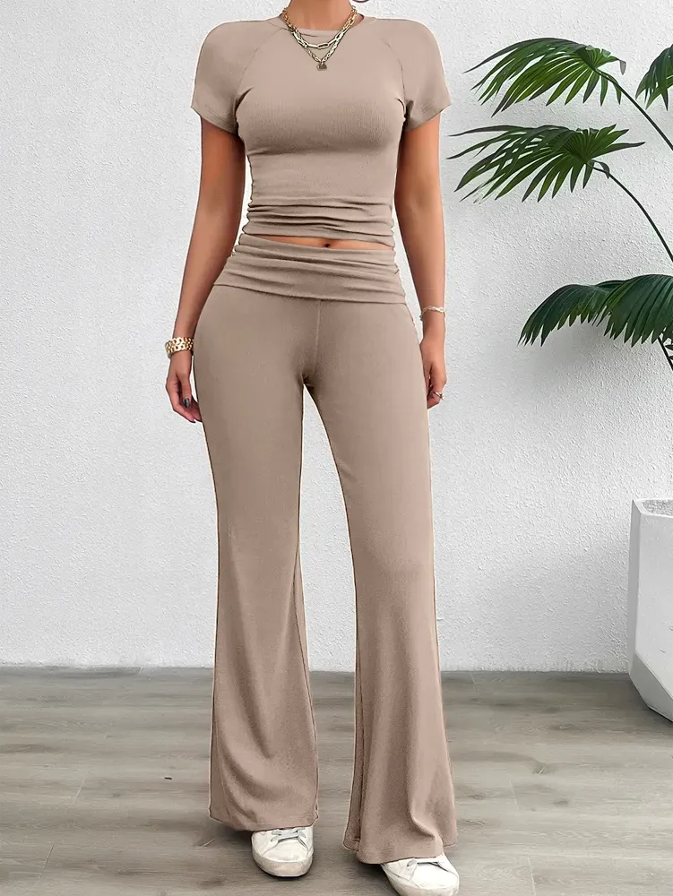 Brown Solid Co Ord Set - NEWME