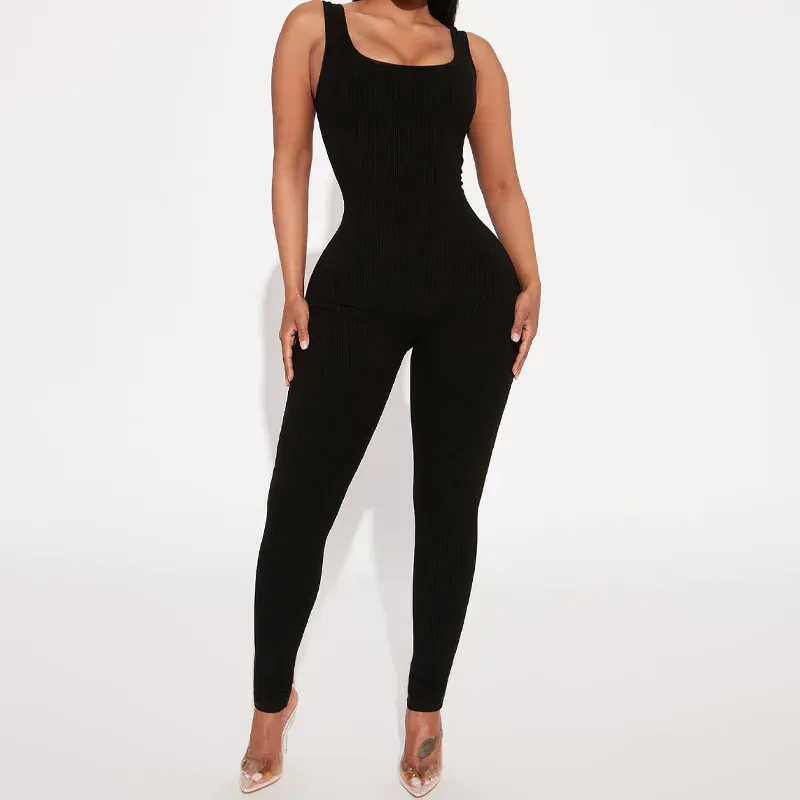 Solid Sleeveless Jumpsuit - NEWME