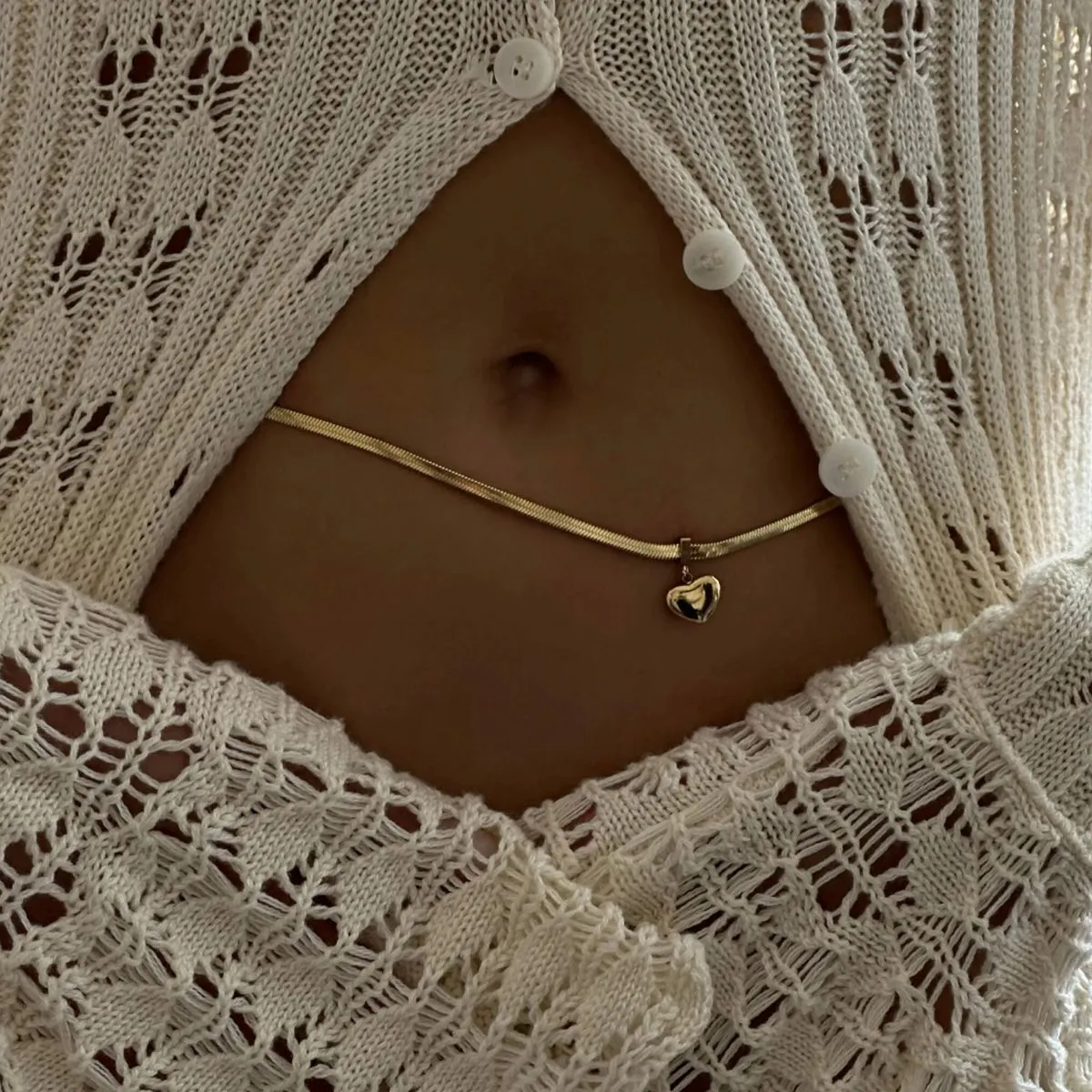 Gold Imitation Heart Waist Chain - NEWME