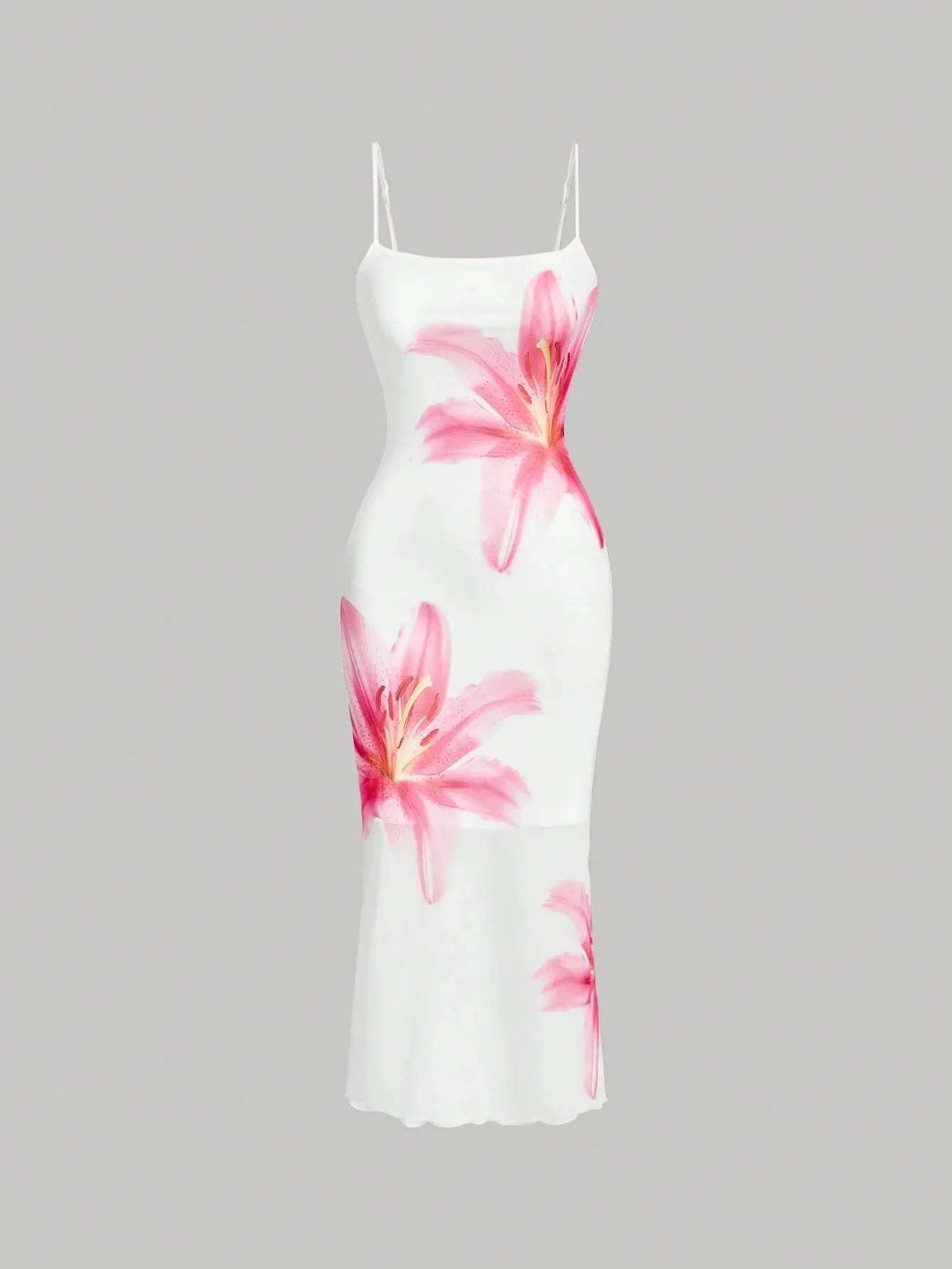 White Floral Slip Dress Newme