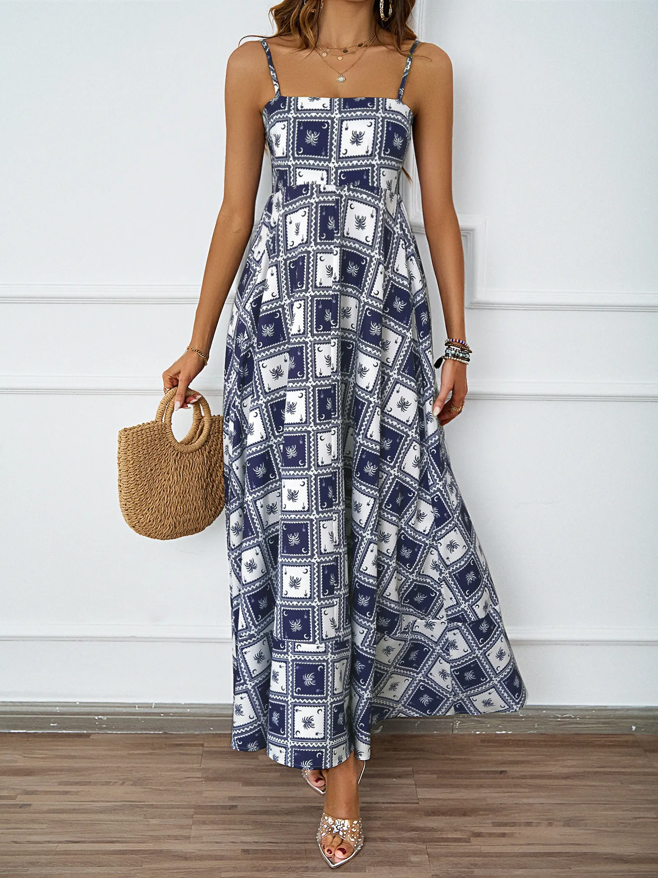 Navy Quirky Empire Slip Dress - NEWME