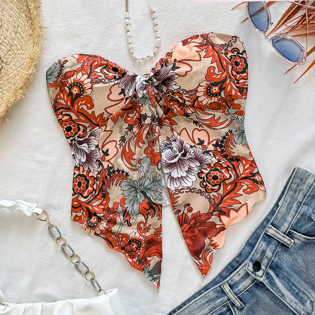 Multicolor Floral High Low Top - NEWME