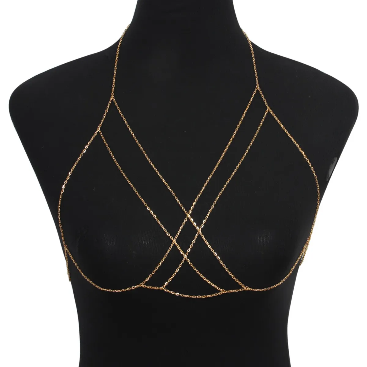 Gold Statement Layered Body Chain - NEWME