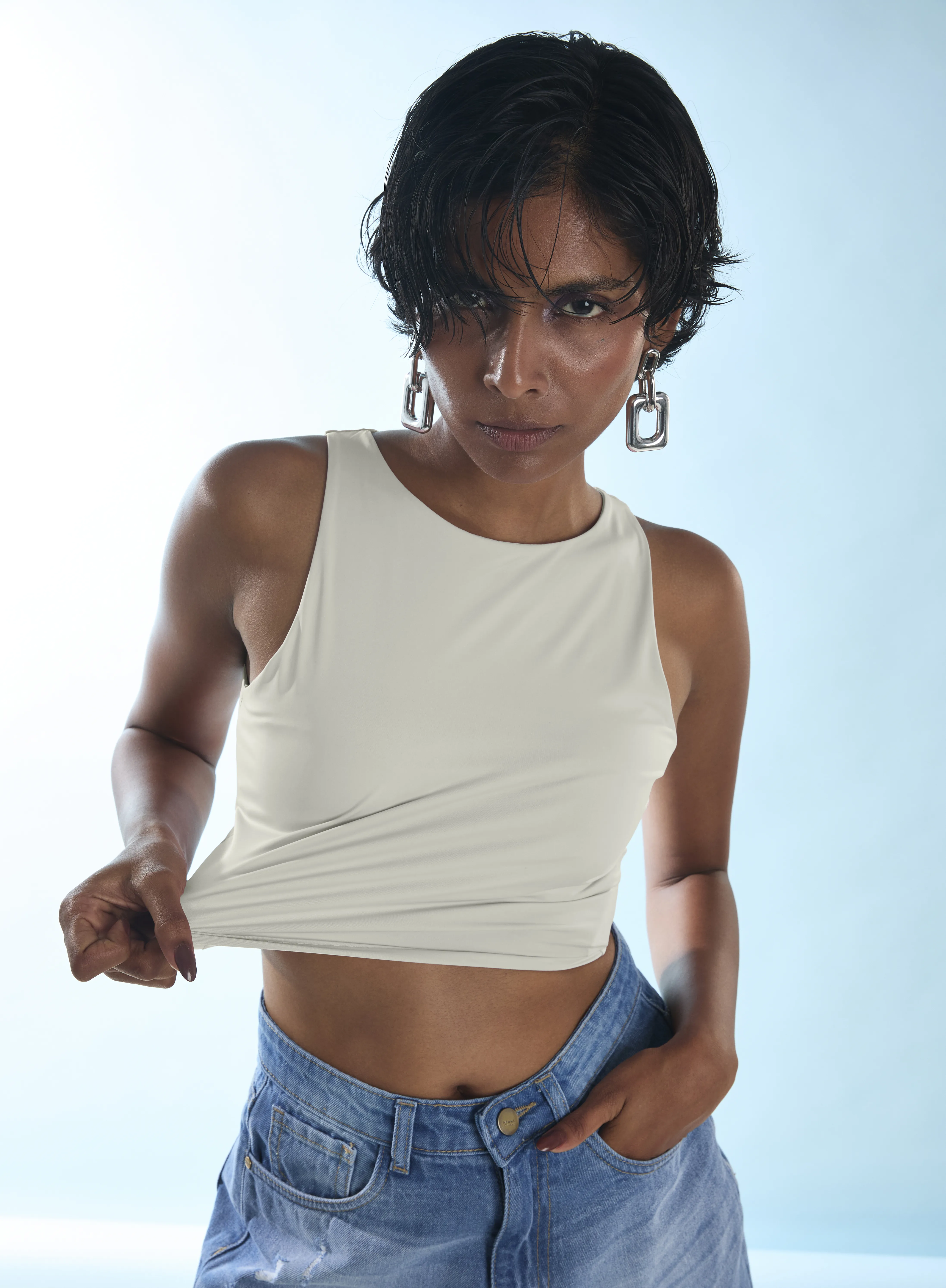 Polyamide Crop Tank Top - NEWME