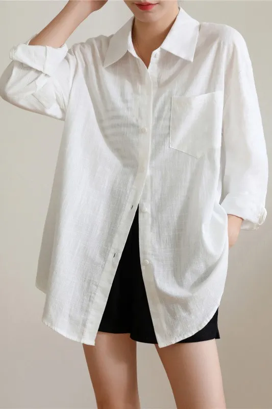 Classic White Oversized Shirt - NEWME