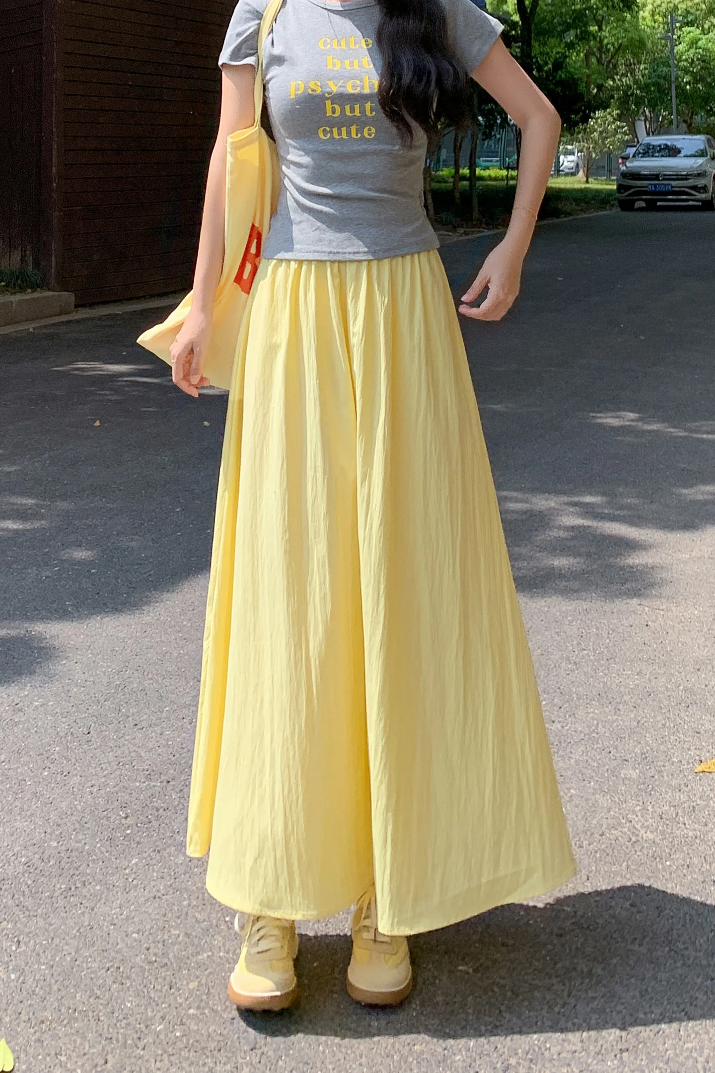 Yellow Solid High Rise Flared Pants - NEWME