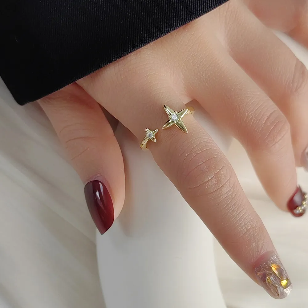 Imitation Gold Star Ring - NEWME