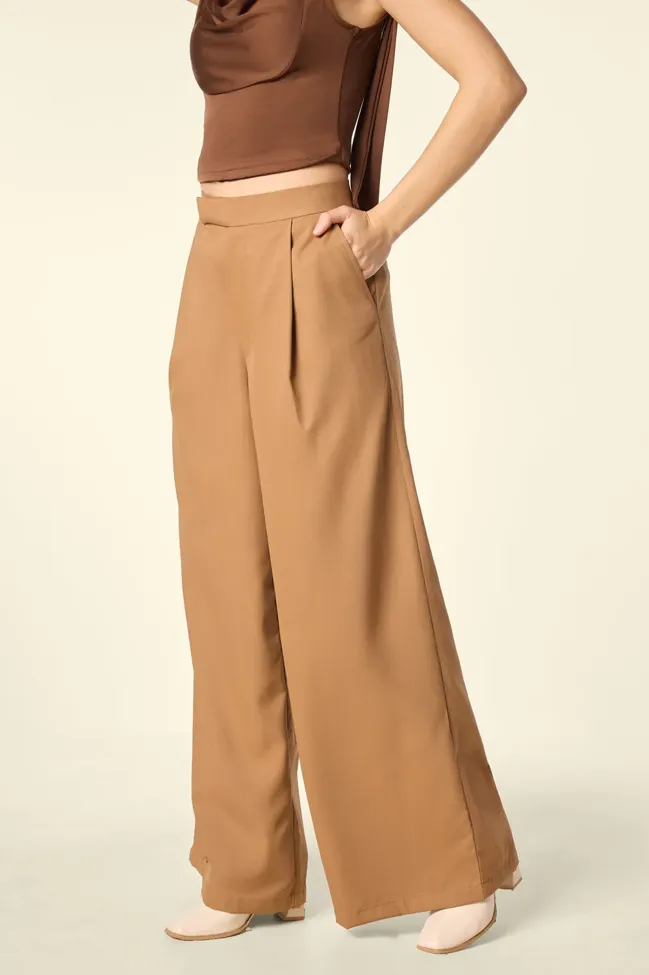 Light Brown Parallel Formal Pants - NEWME