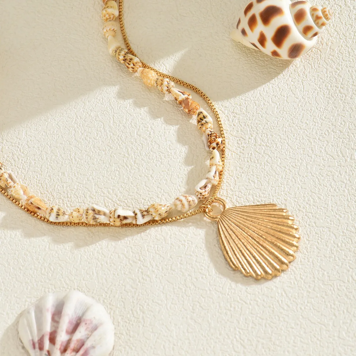 Elegant Shell Layered Necklace - NEWME