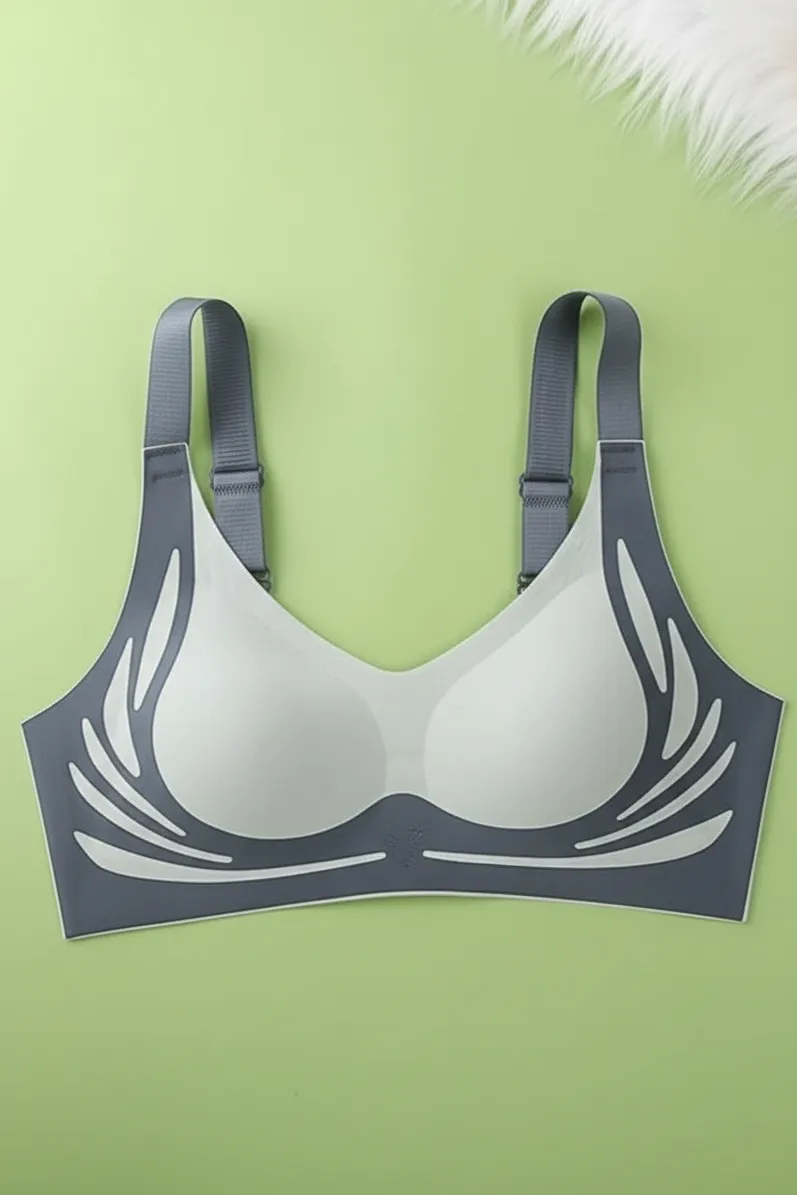 Dark Blue Solid Bralette Bra - NEWME