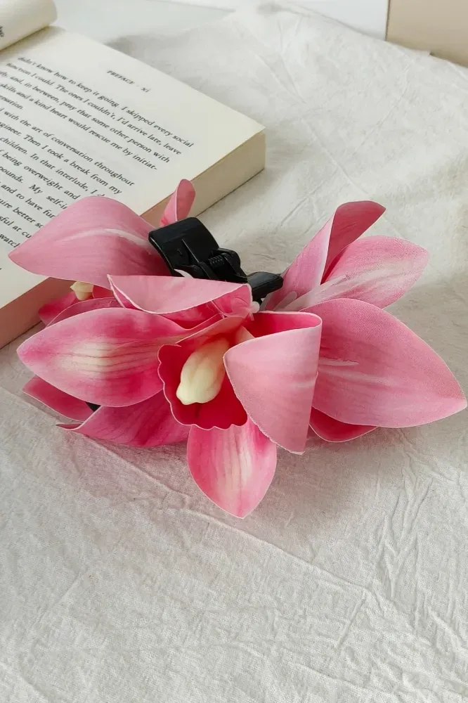 Pink Floral Elegant Hair Clip - NEWME